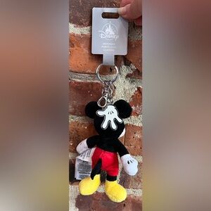 Disney | Accessories | Disney Parks Mickey Mouse Plush Keychain With ...